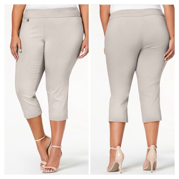 Alfani | Pants & Jumpsuits | Alfani Light Beige Pull On Capri Pants ...